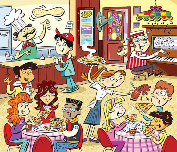 10 Highlights Hidden Pictures Puzzles with 6 Hidden Words Each.