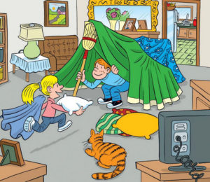 10 Highlights Hidden Pictures Puzzles with 6 Hidden Words Each.