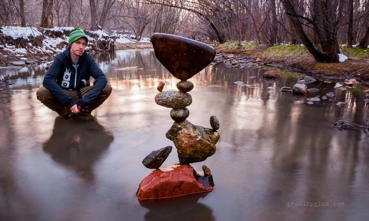 Michael Grab Uses "Gravity Glue" for Epic Rock Structures
