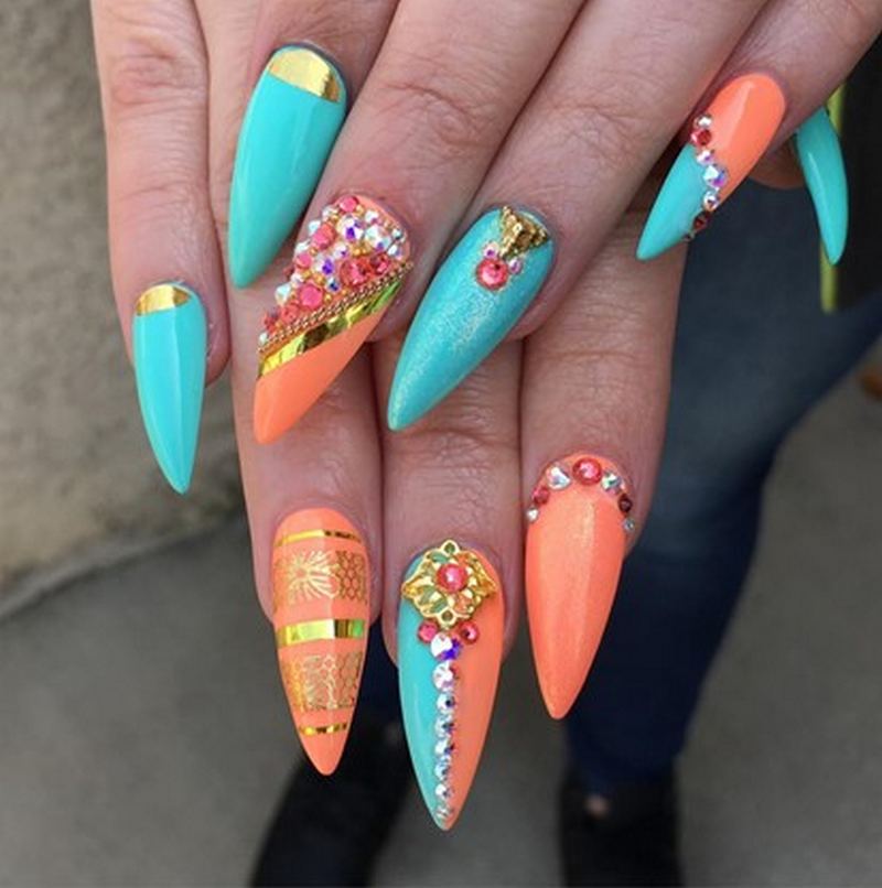 39 Cute Long Nail Designs and Manicures