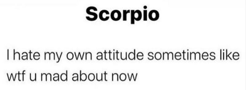 61 Funny Scorpio Memes | Zodiac Season From Oct. 23 to Nov. 22